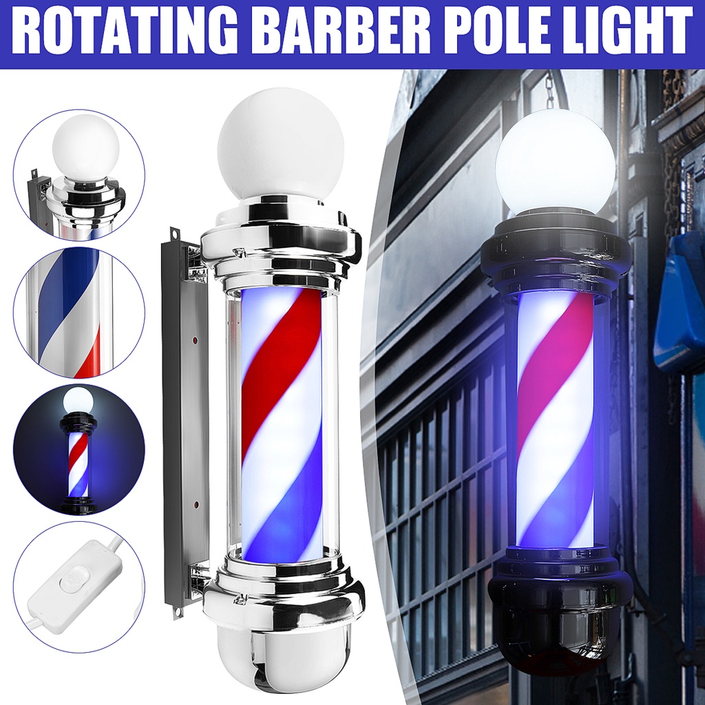 Barber Pole LED Giratorio Light Hair Salon Sign Light Waterproof Wall ...