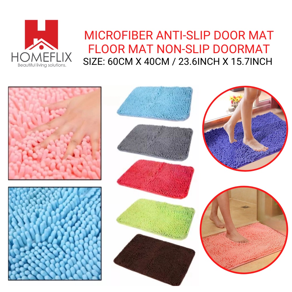 Homeflix Microfiber Anti-Slip Door Mat Floor Mat Non-slip Doormat ...