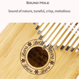 RIXTON Kalimba 17 Key Thumb Piano with Tuning Hammer Portable Mahogany ...