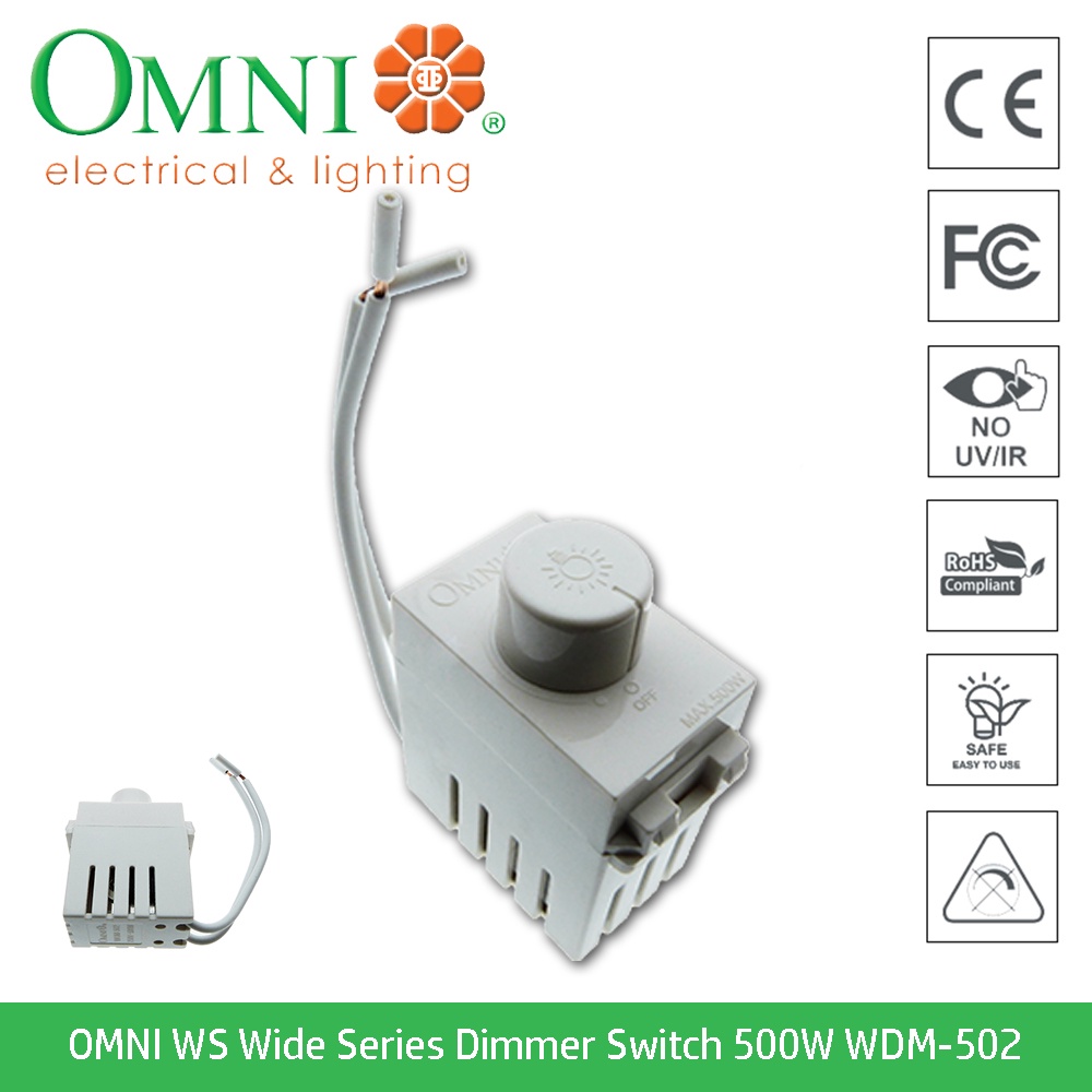 OMNI WS Wide Series Dimmer Switch 500W Model WDM-502 VTx0 | Shopee ...