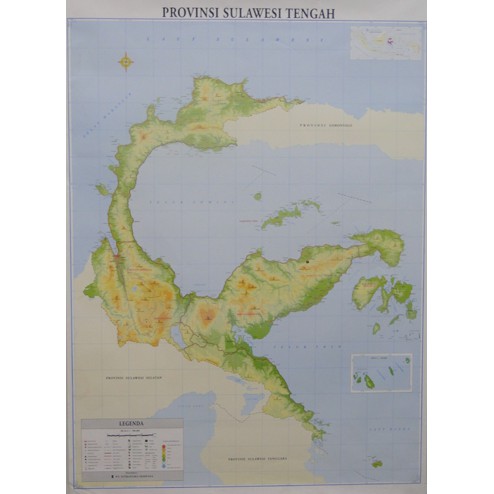 Middle Sulawesi Provintion Map (Folding) | Shopee Philippines