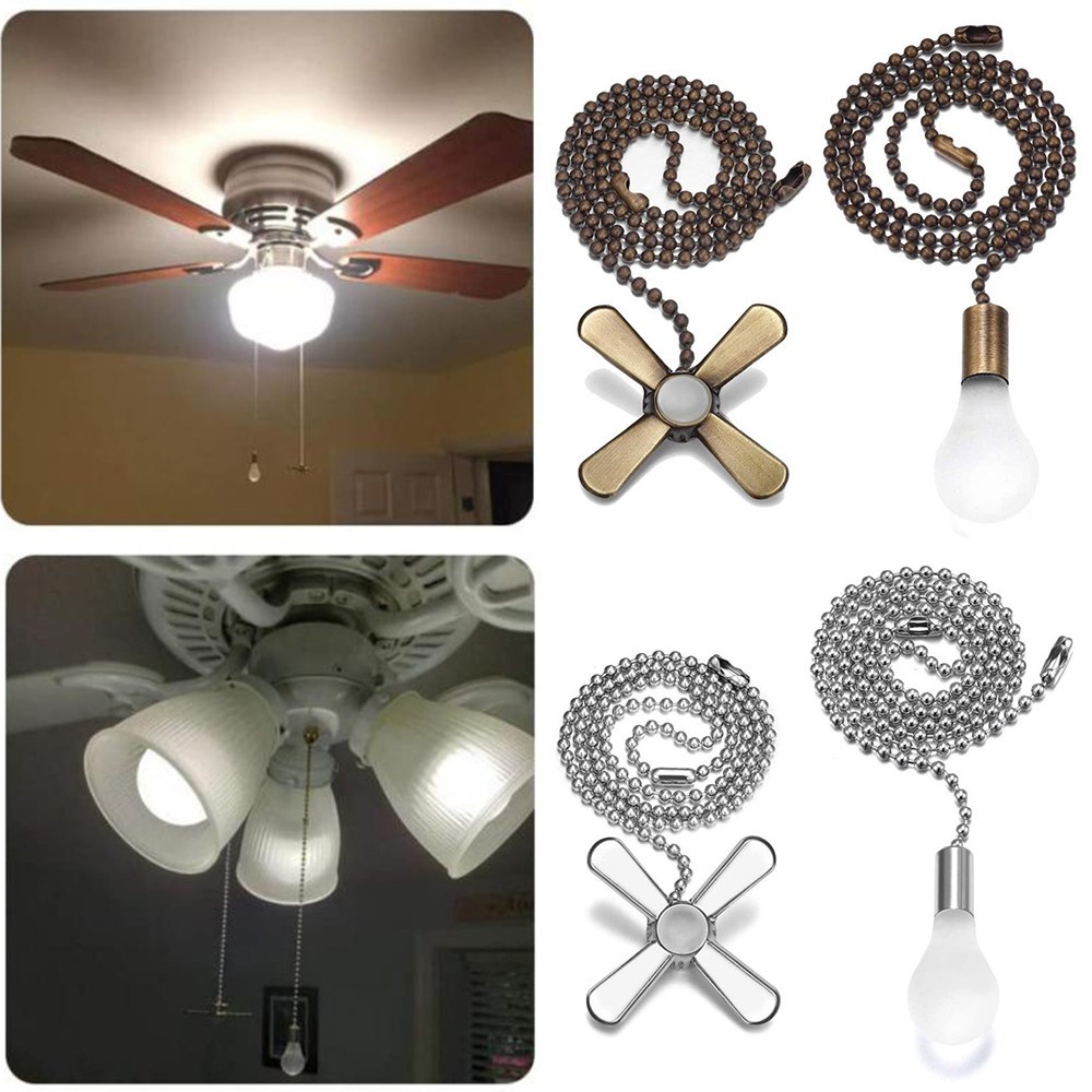 SPML_Ceiling Fan Pull Chain Beaded Ball Extension Chains With Light ...