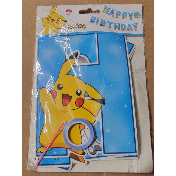 POKEMON / SESAME STREET HAPPY BIRTHDAY LETTER BANNER | Shopee Philippines