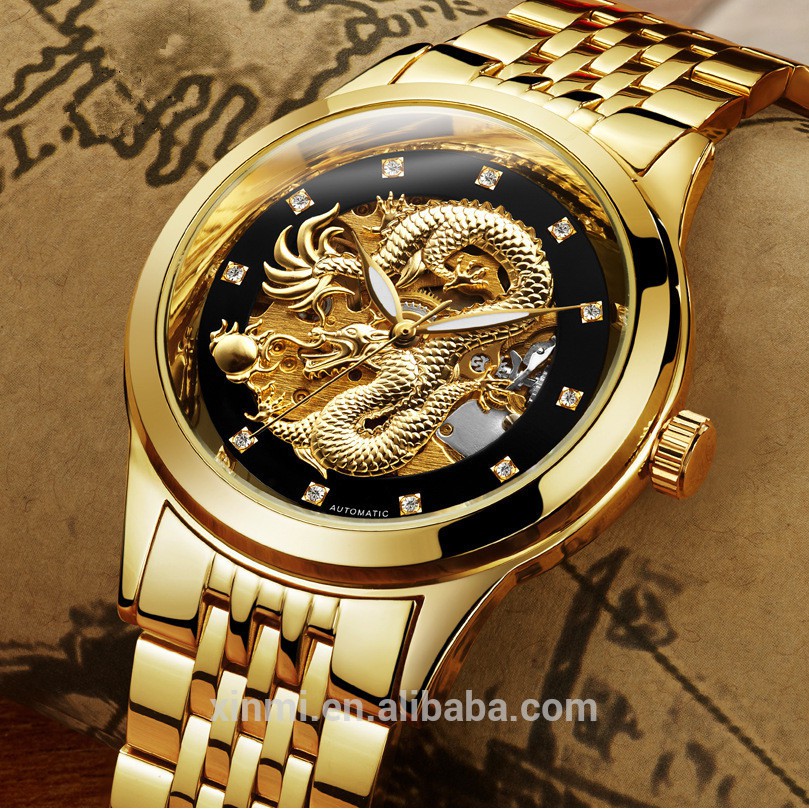 Automatic Men's Gold Dragon Watch. Pawnable Watch | Shopee Philippines