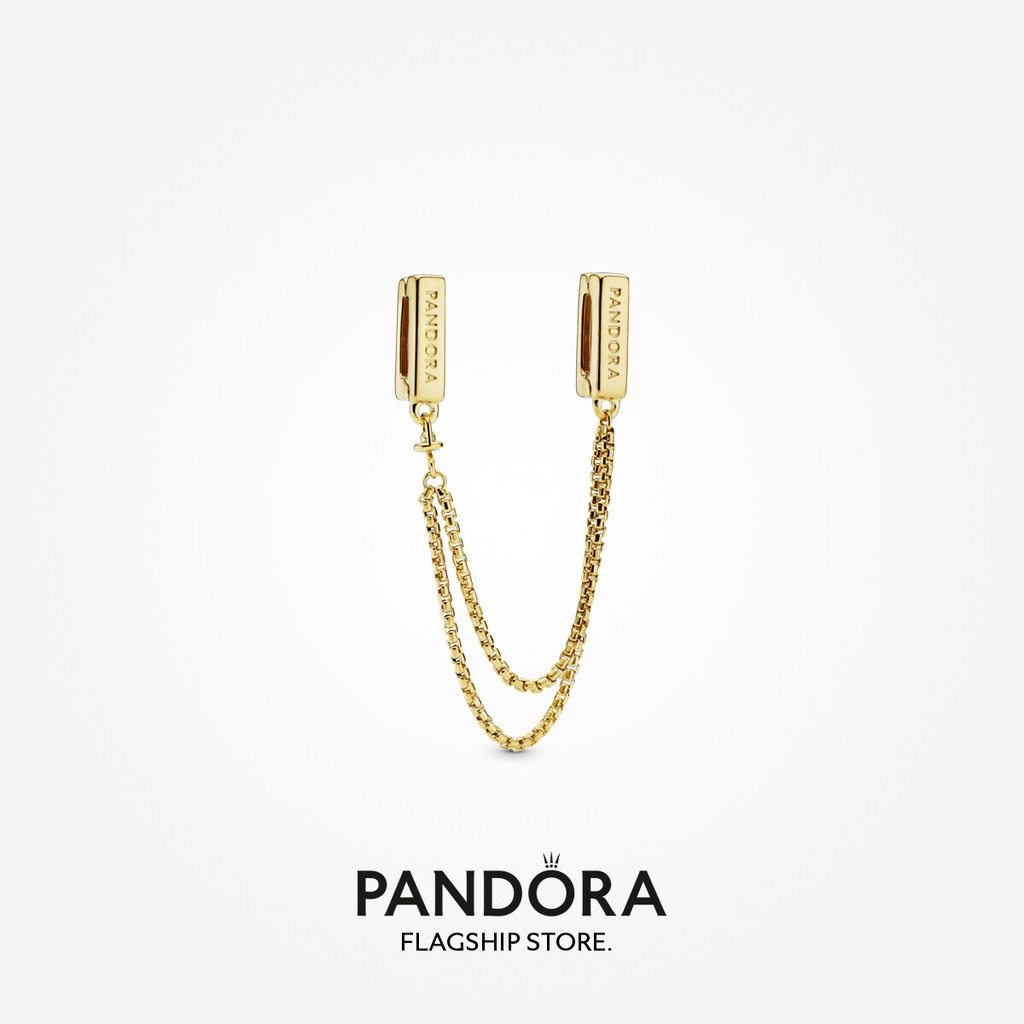 Pandora 14K gold-plated safety chain charm clip | Shopee Philippines