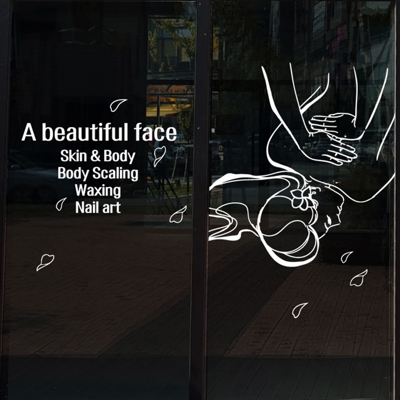 Beauty Salon Sticker Spa Massage Decal Beauty Posters Vinyl | Shopee ...
