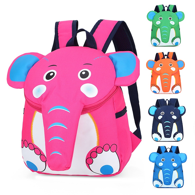 Elephant-shaped SCHOOL BACKPACK FOR KIDS (Multiple colors) | Shopee ...