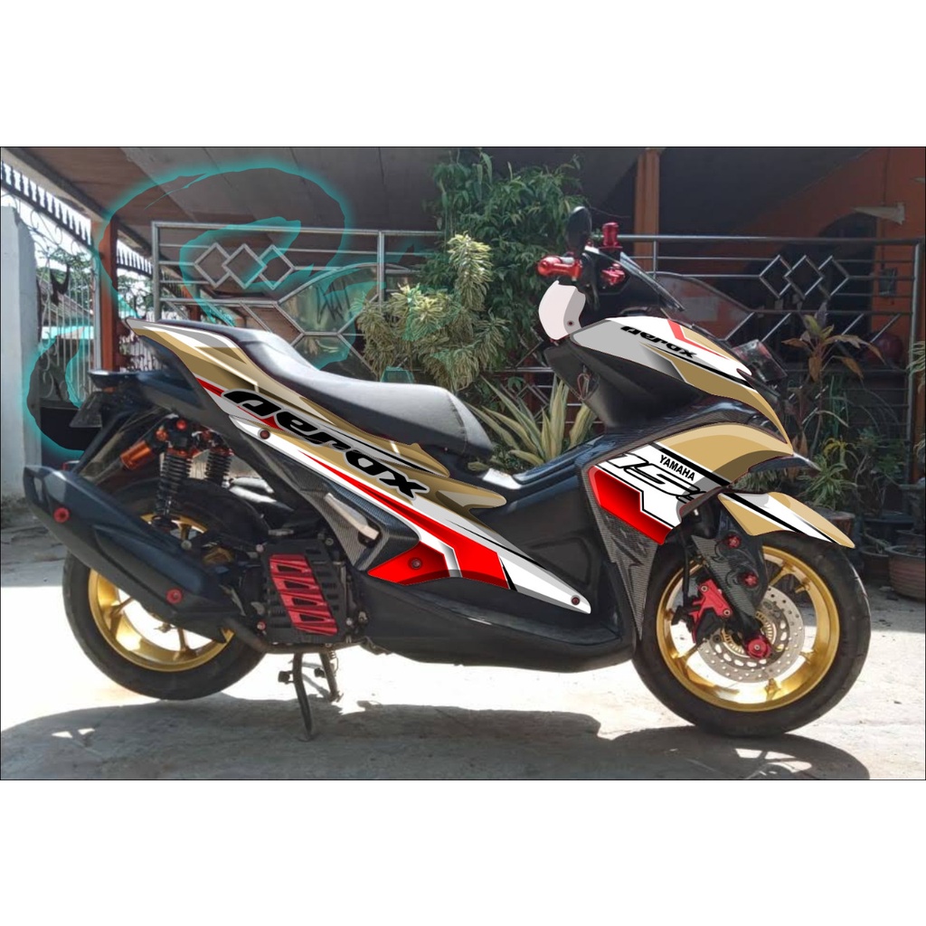 Sticker decal aerox Motorcycle motif Lines sticker aerox custom ...