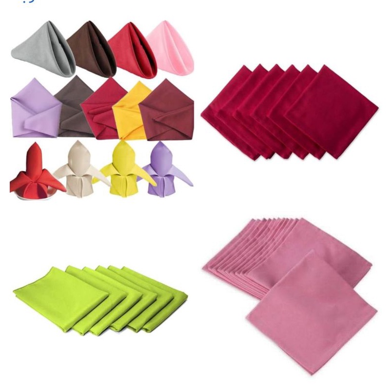 Dinner Cloth Napkin - PER PACK (6pcs) 10x10/11x11/12x12/13x13/14x14 ...