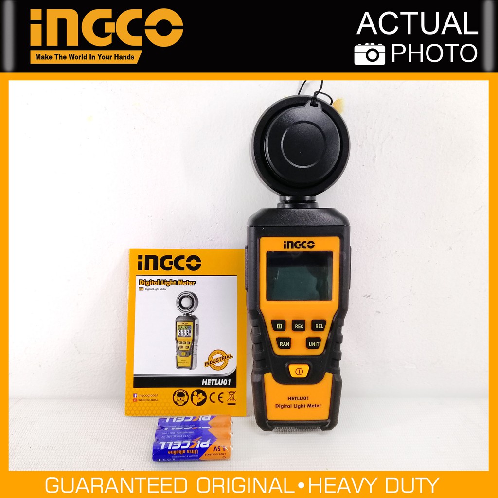 Ingco Industrial Digital LED Luxmeter 0~100000Lux HETLU01 IPT | Shopee ...