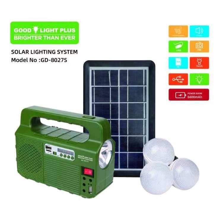GDlite GDPLUS GOODLIGHT Plus GD-8027s NEW Solar Lighting System Kit ...