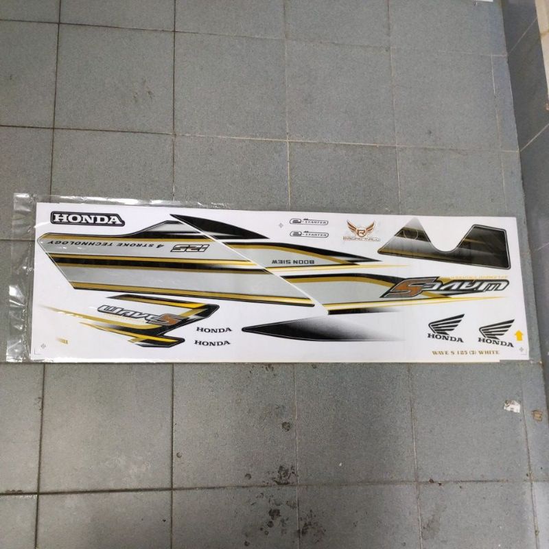 stiker body stripe cover set (3) honda wave125s wave 125 s wave 125s ...