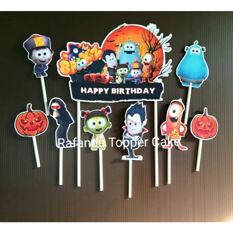 Birthday cake topper spookiz birthday topper | Shopee Philippines