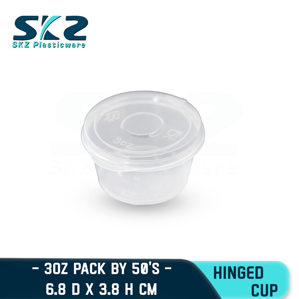 SKZ CLEAR HINGED CUP CONTAINER SERIES (1oz, 2oz,3oz,4oz,5oz ...