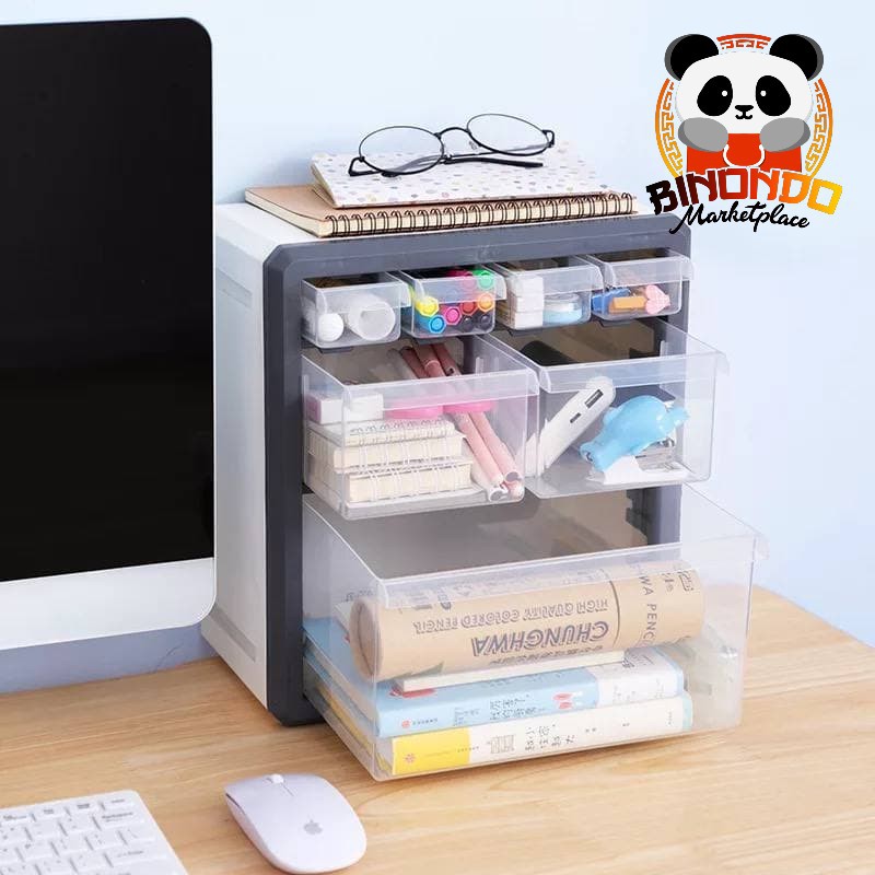 Hepta-Cube Mini Desktop Drawer 7 Mini Drawer Cabinet Storage Organizer ...