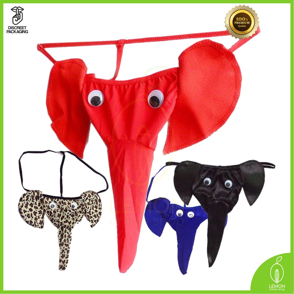 LEMON! Men's briefs elephant thong cartoon sexy T pants sexy thong ...