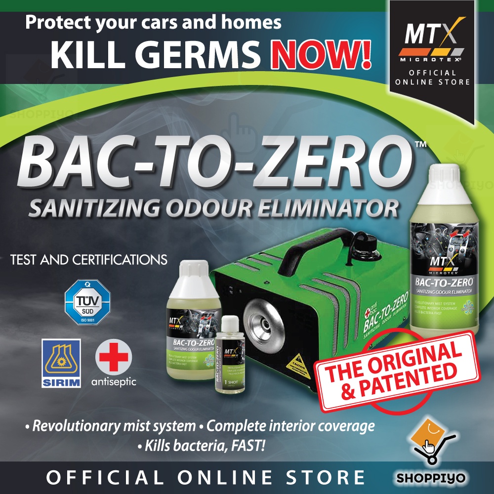 The Original Microtex MTX Bac-to-Zero Machine Version 2 Interior Car Care Sanitizing Odor ...