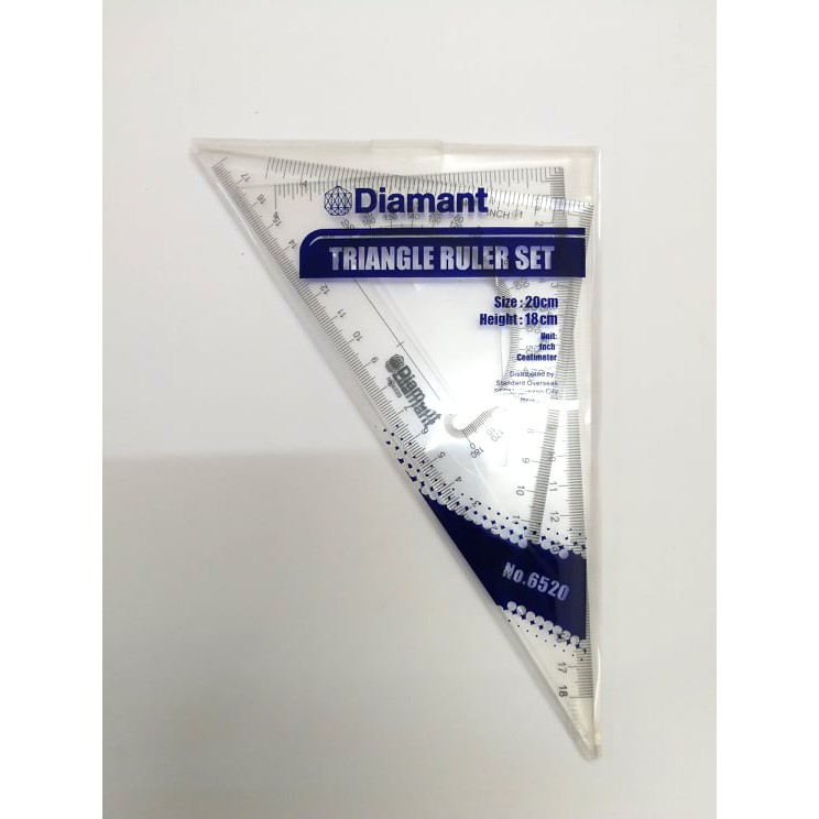 DIAMANT / DELI Triangle Ruler Set (Set of 45x45 and 30x60) | Shopee ...