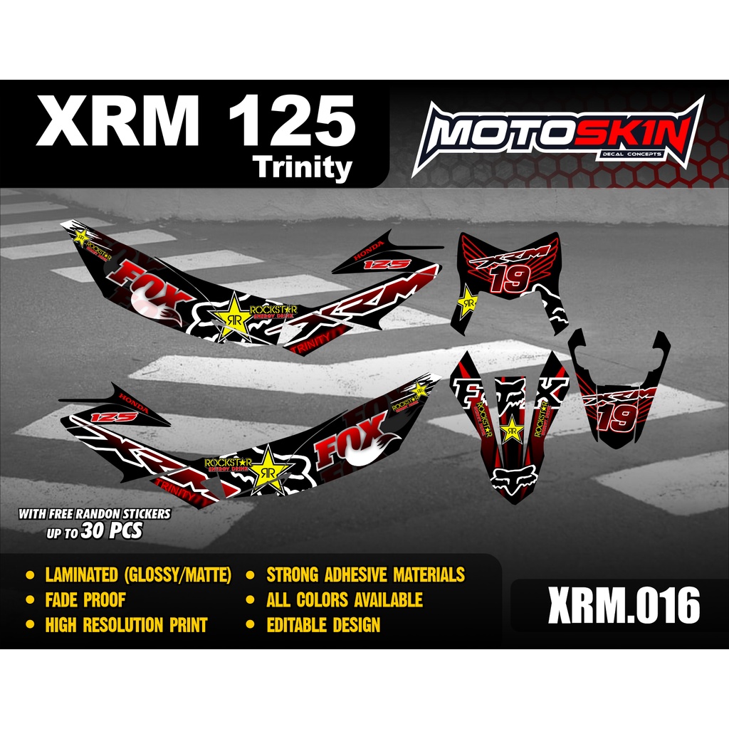 Honda XRM 125 Trinity Full Decals Limited Edition | Shopee Philippines