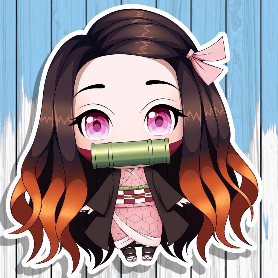 Nezuko Demon Slayer Peeker Tumbler Sticker Anime Vinyl | Pixiepen ...