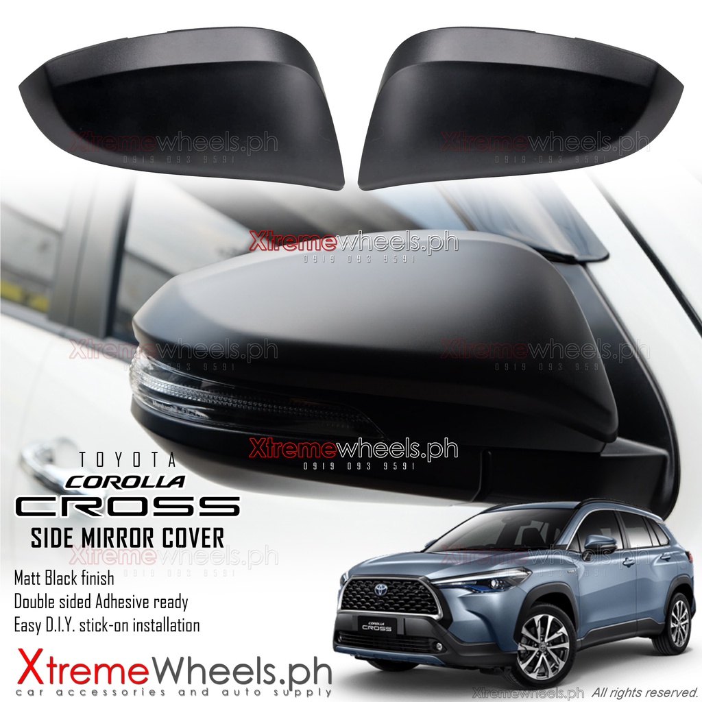 TOYOTA COROLLA CROSS / ALTIS 2021-2025 MATTE BLACK SIDE MIRROR COVER ...