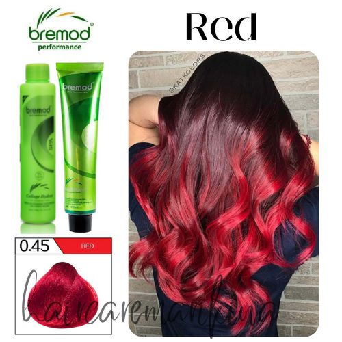 0.45 RED Bremod Hair Color - With Oxidizer Set | Shopee Philippines