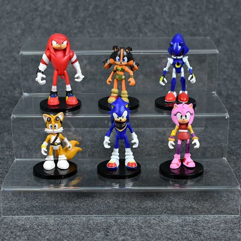 6pcs/Lots Supper Sonic the Hedgehog Pvc Action Figure Animal Shadow ...