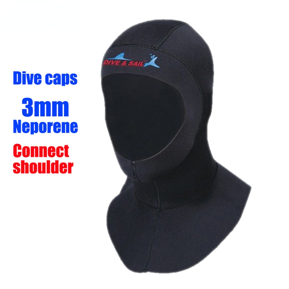 3mm Neoprene Diving Cap Scuba Diving Head Neck Cover Swim Wetsuit Hat ...