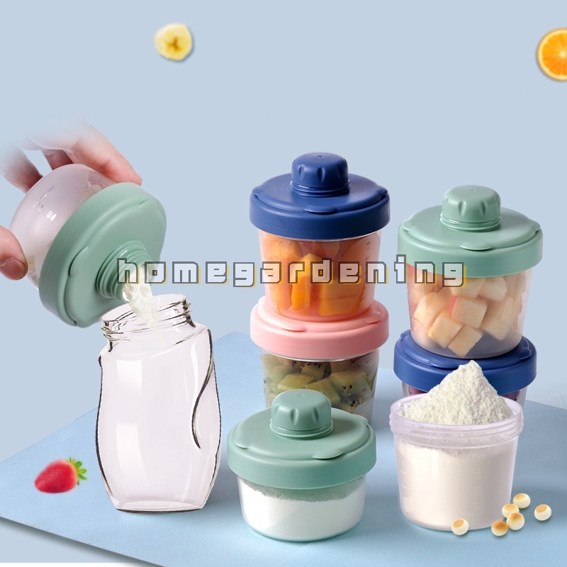 3 Layers 60ml Portable Baby Powder Box Dispenser Container Breast Milk ...