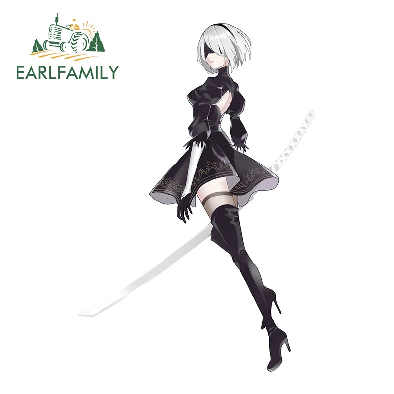EARLFAMILY 13cm x 8.8cm for Sexy Girl NieR Automata 2B Render Car ...