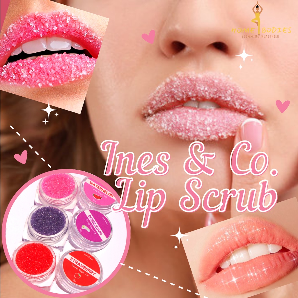[H.BODIES] INES&CO LIP SCRUB Sugar Moisturizing Nourishing Exfoliating ...