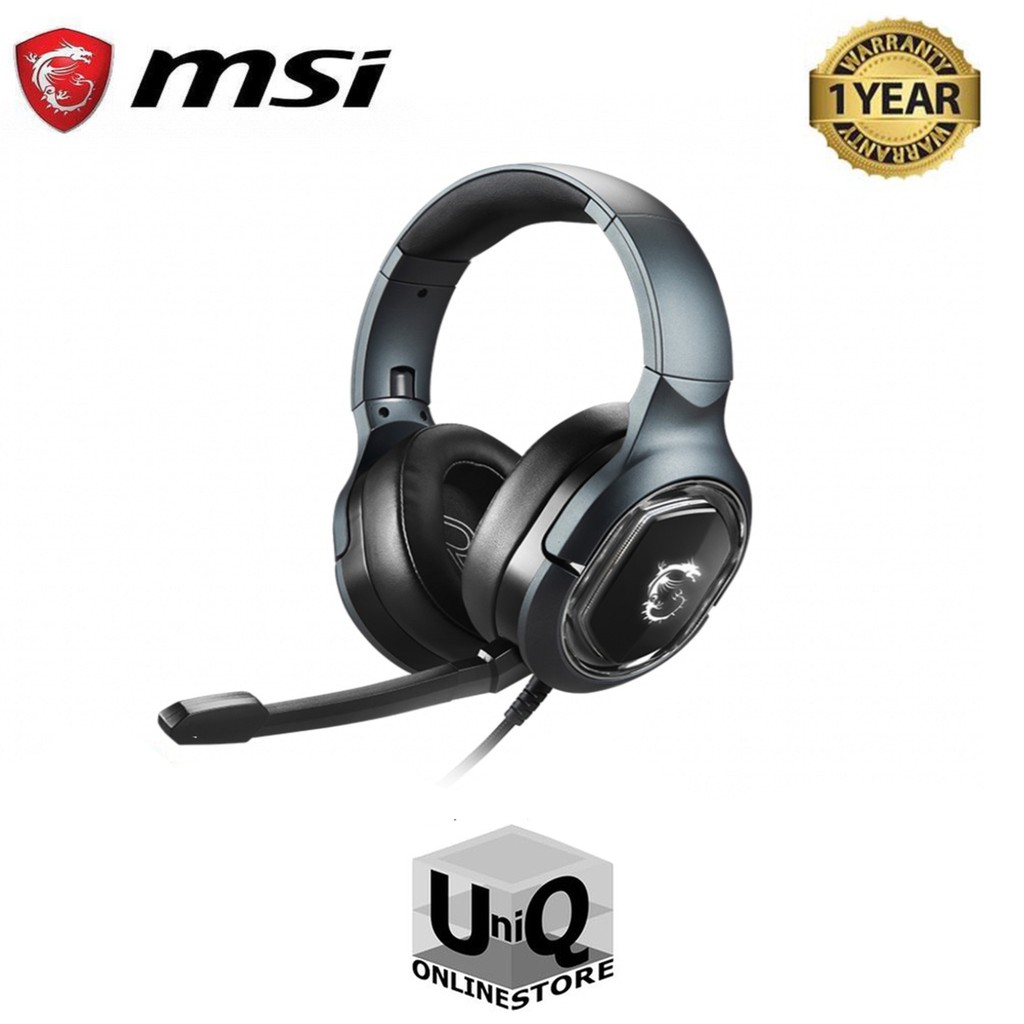 MSi Immerse GH50 Gaming Headset with Detachable Microphone and Inline ...