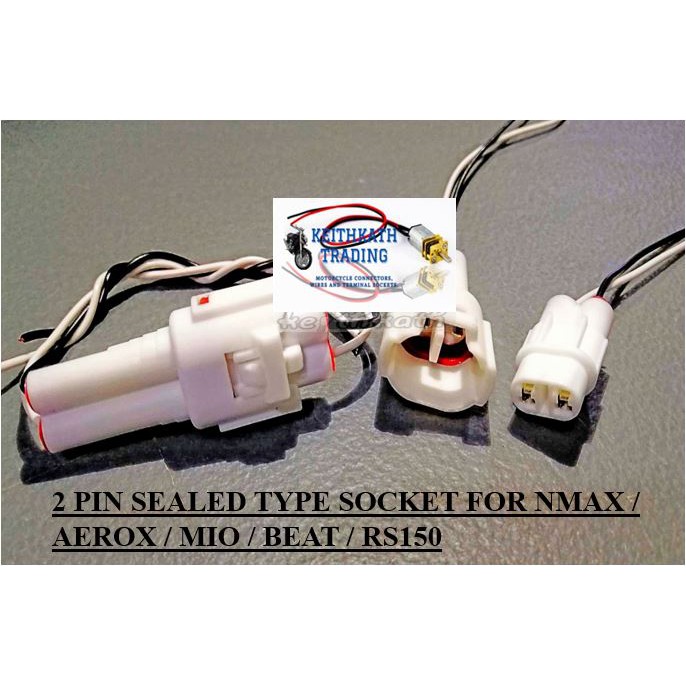 2PIN Sealed Type Socket for NMAX / AEROX / MIO / BEAT / RS150-Heavy ...