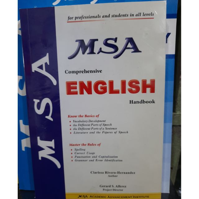 MSA COMPREHENSIVE ENGLISH HANDBOOK | Shopee Philippines