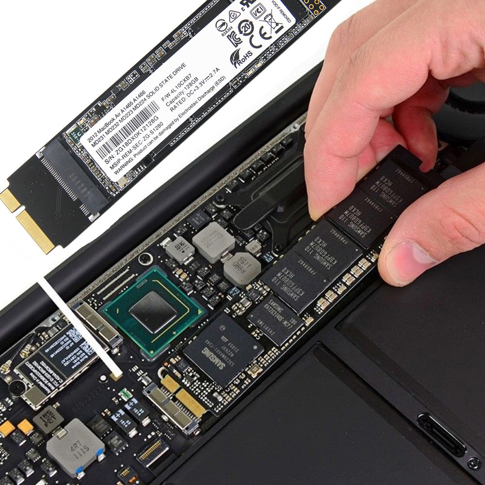 128GB 256GB 512GB 1TB SSD 7+17 pin For 2012 MacBook AIR A1465 A1466 ...