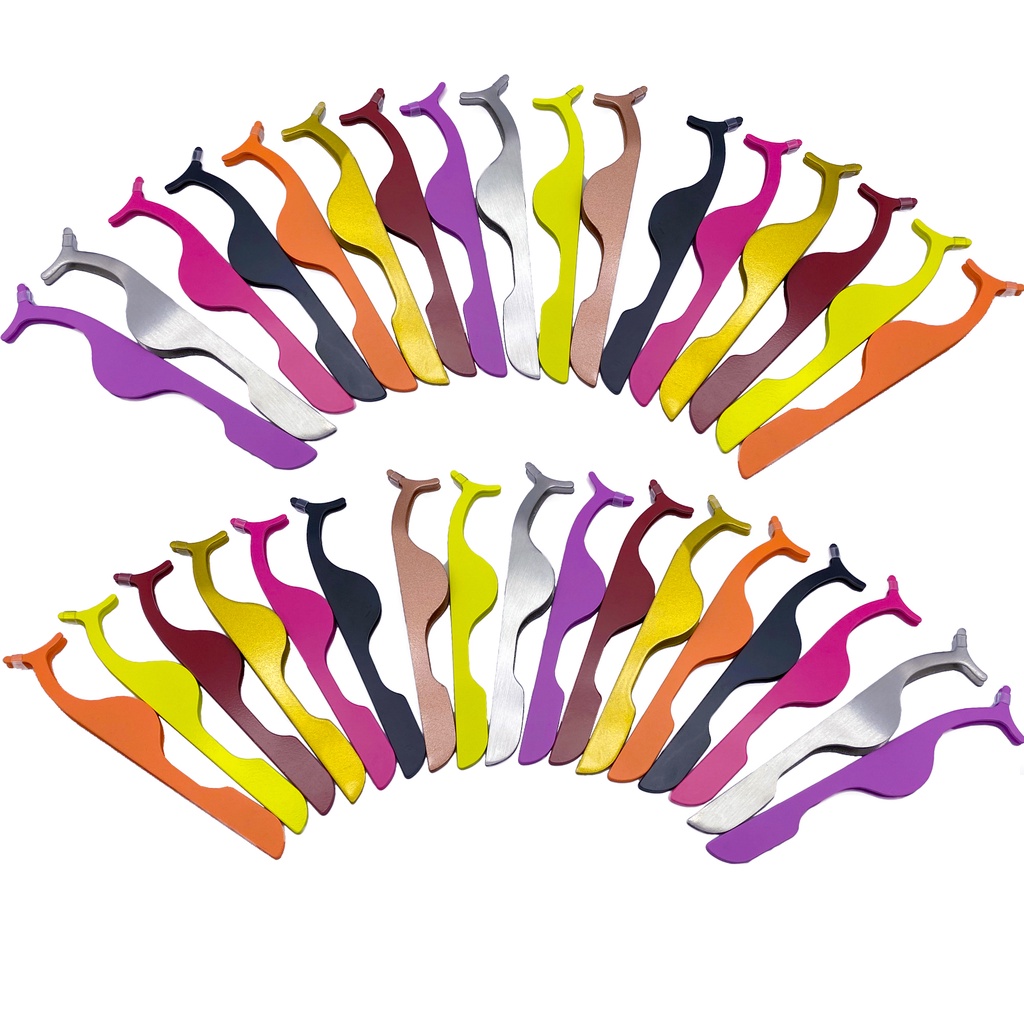 Mollie Lipper Stainless Gold False Eyelash Tweezers Rose Gold Fake Eye ...