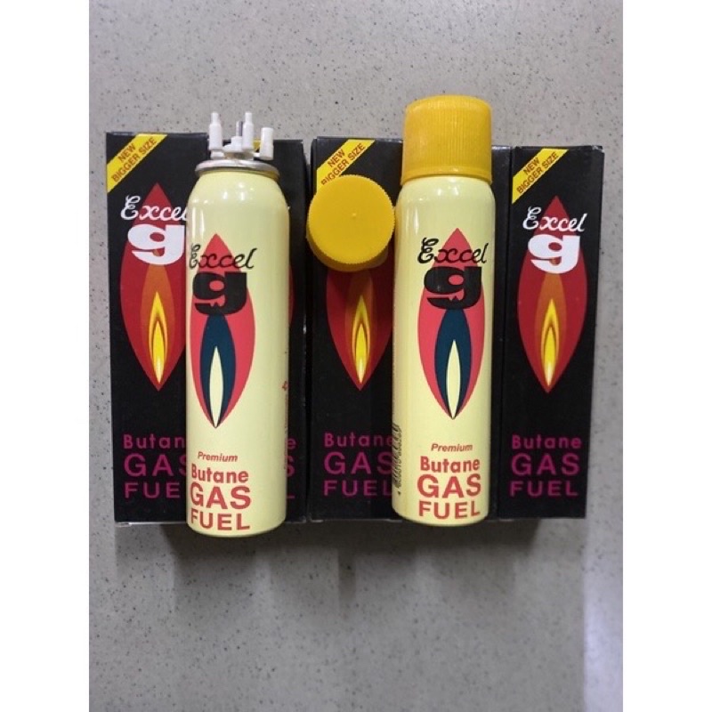 EXCEL Butane Gas Lighter Refill With Adapters 130, 200 ML | Shopee ...