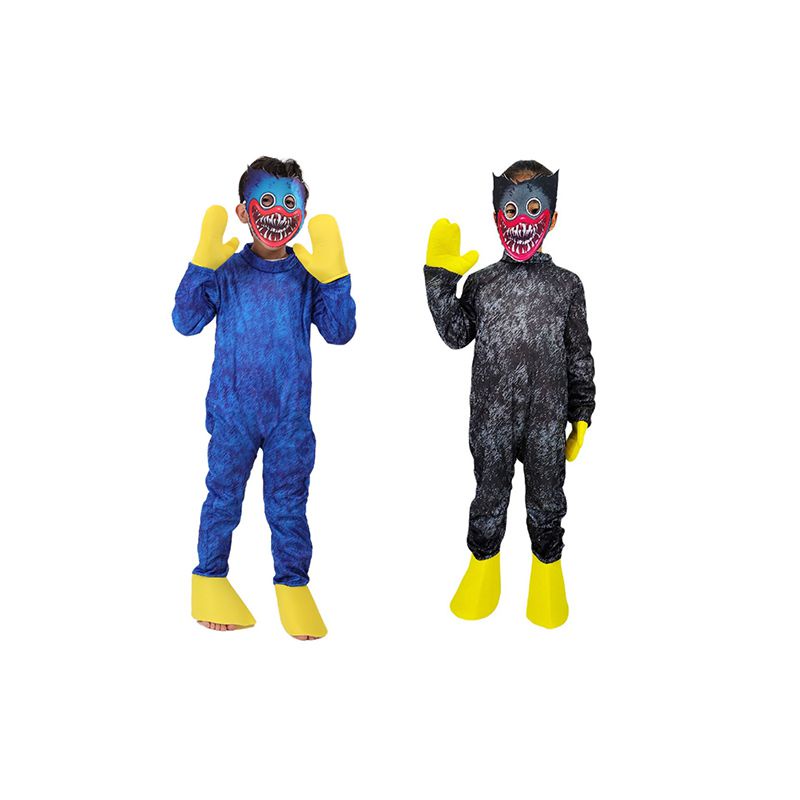 Poppy Playtime Mask Gloves Cosplay Costume Huggy Wuggy Bodysuit ...