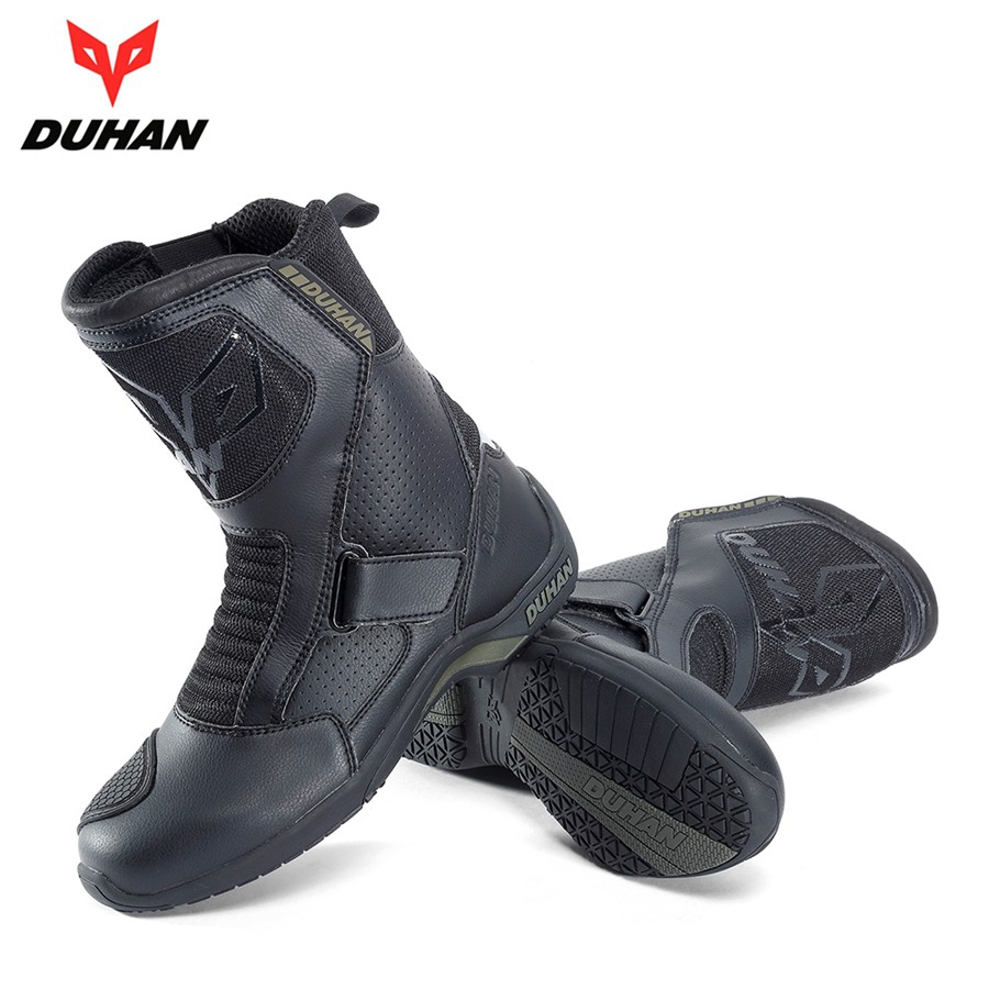Cool DUHAN Motorcycle Boots Men Superfiber Motorcycle Road Racing ...