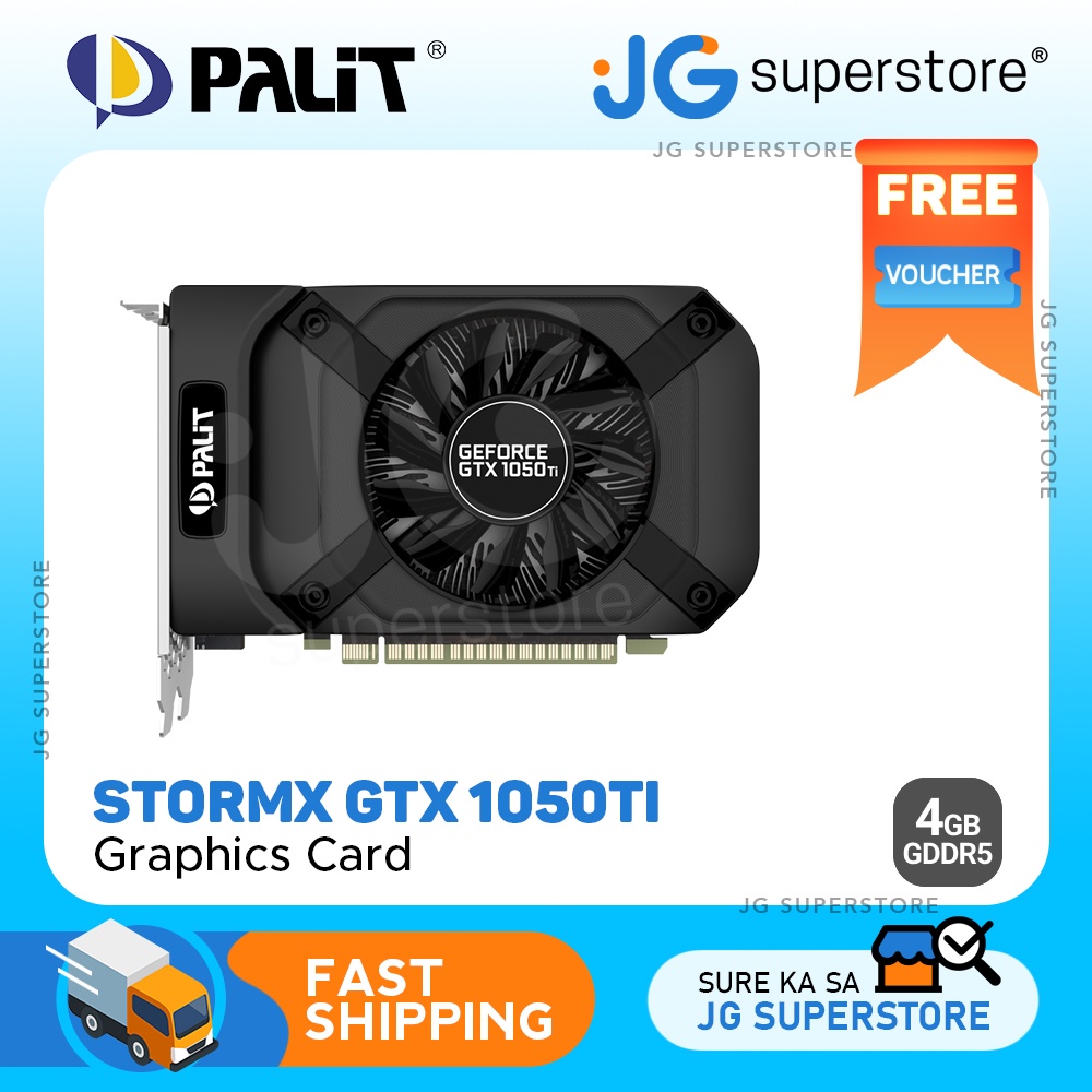 PALiT StormX GEFORCE GTX 1050Ti Gaming Graphics Card GPU (Dual Height, 4GB GDDR5) | JG ...