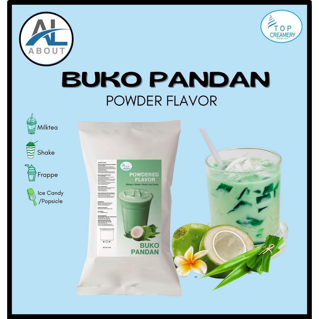 TOP Creamery Buko Pandan Flavor Powder 1kg | Shopee Philippines