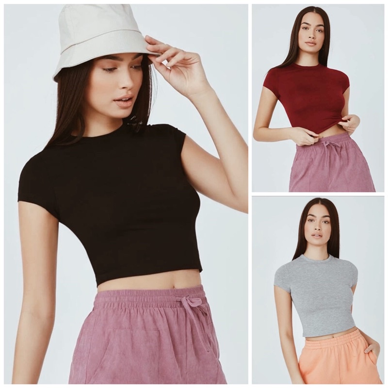 Basic croptop for women ,croptop , plain top ,croptop sleeves , basic ...