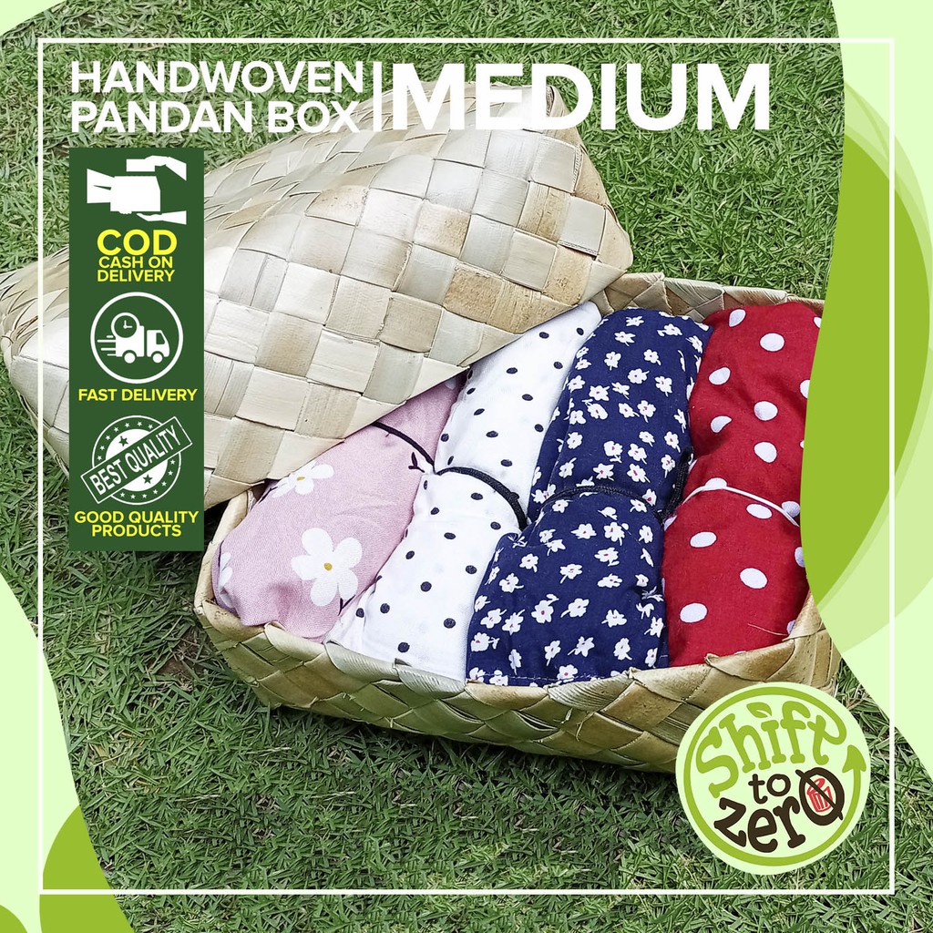 Medium Size: Eco Pandan Planter Pot / Organizer / Bayong / Tampipi Box ...