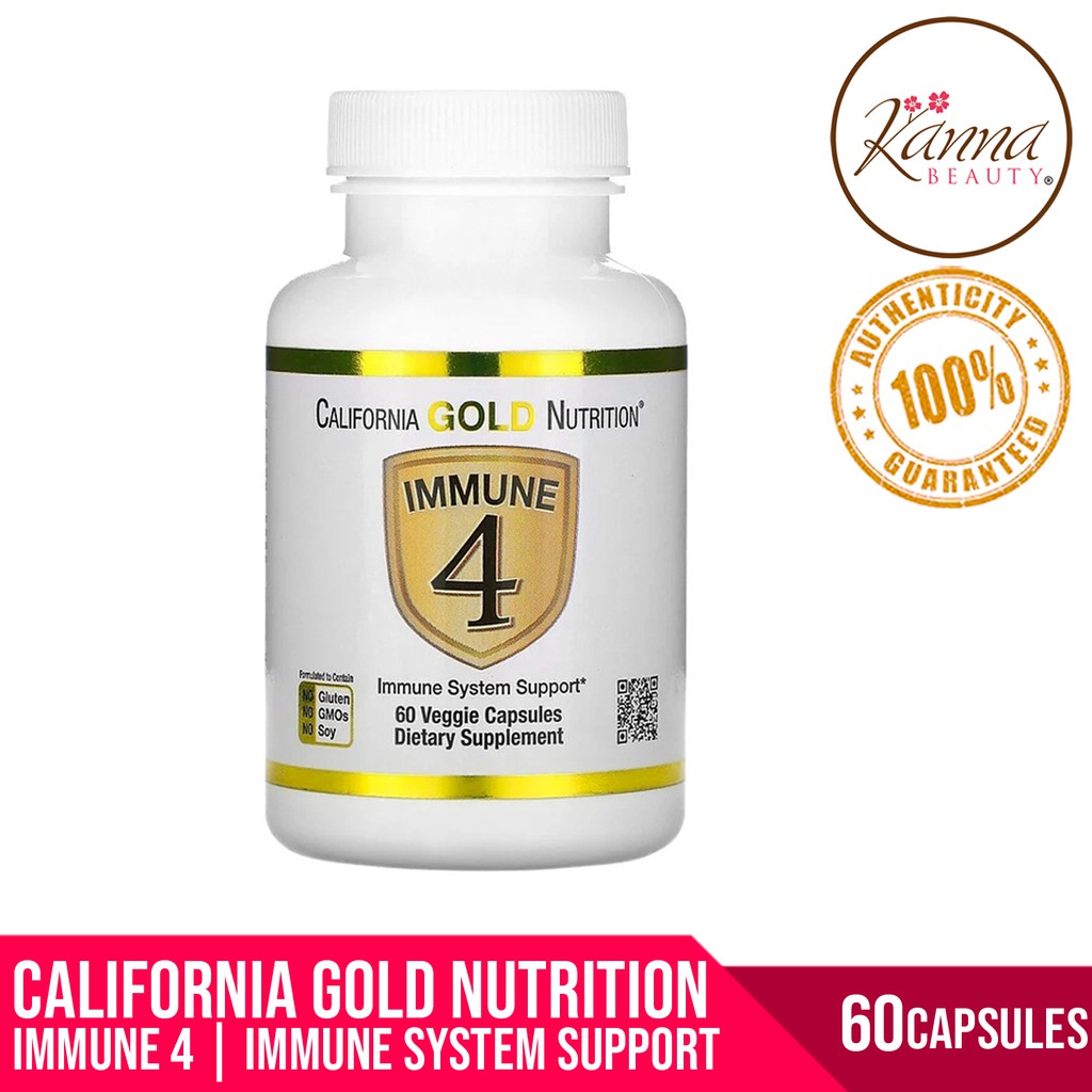 California Gold Nutrition Immune 4 Immune System Support 60 Veggie ...