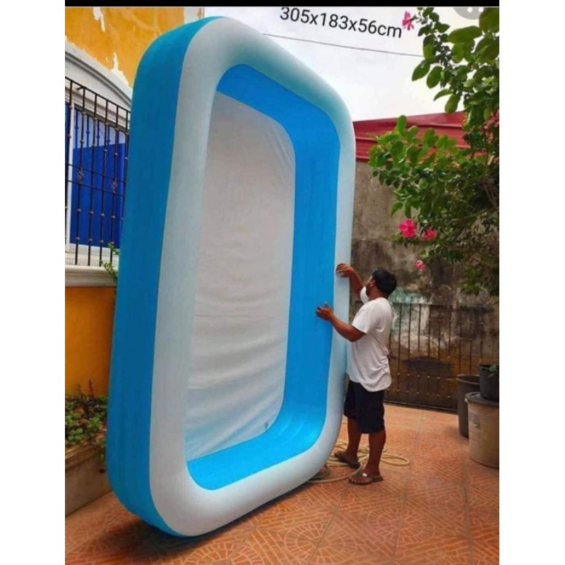 BESTWAY INFLATABLE POOL LARGE WITH ELECTRIC AIR PUMP | Shopee Philippines