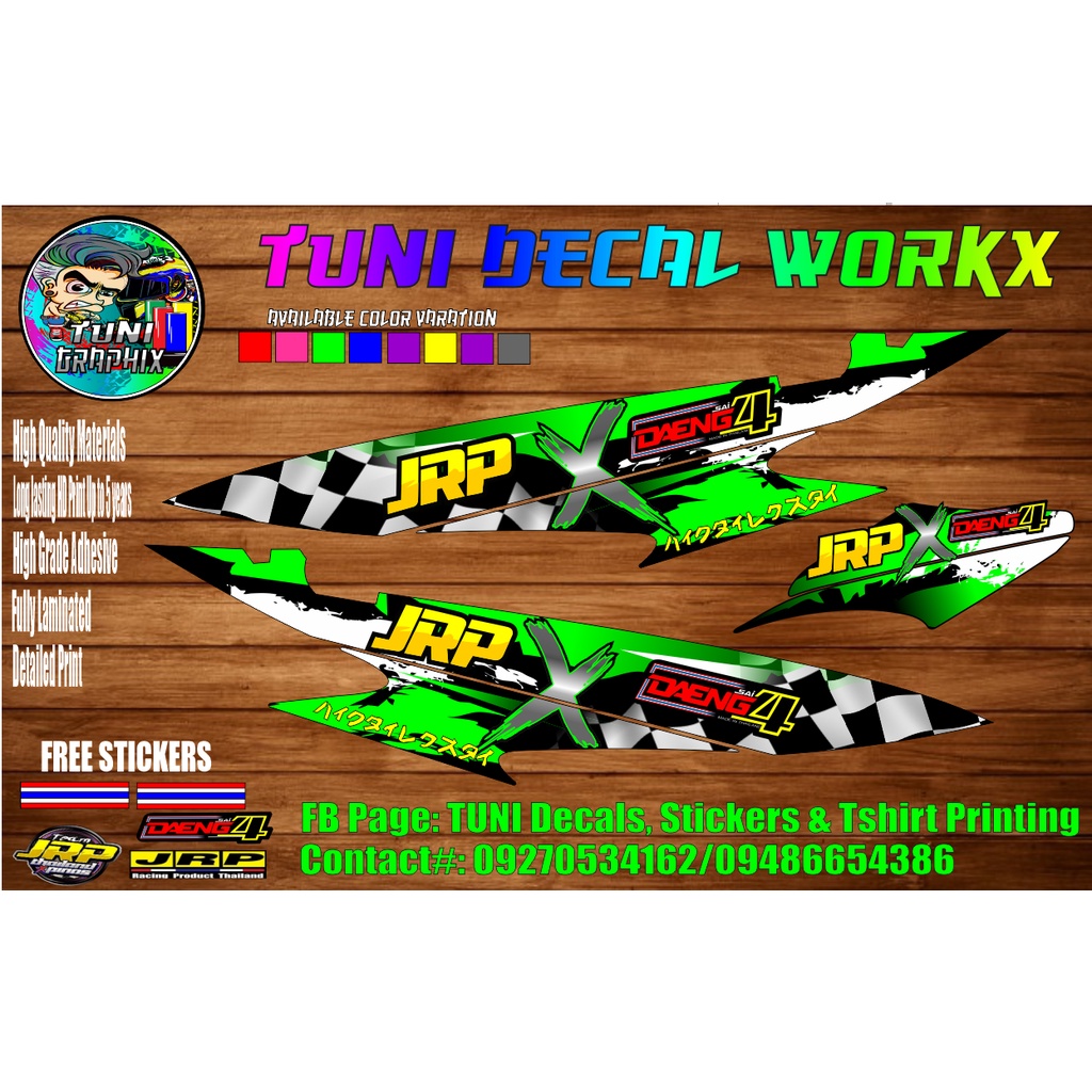 Yamaha Mio Soulty Stock Decals JRP X DAENG v2 w/ freebies | Shopee ...