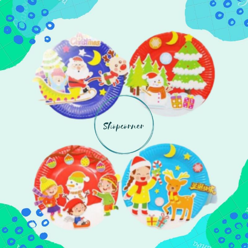 DIY Children's Toys Decorating Christmas Plates / Decorating Christmas ...