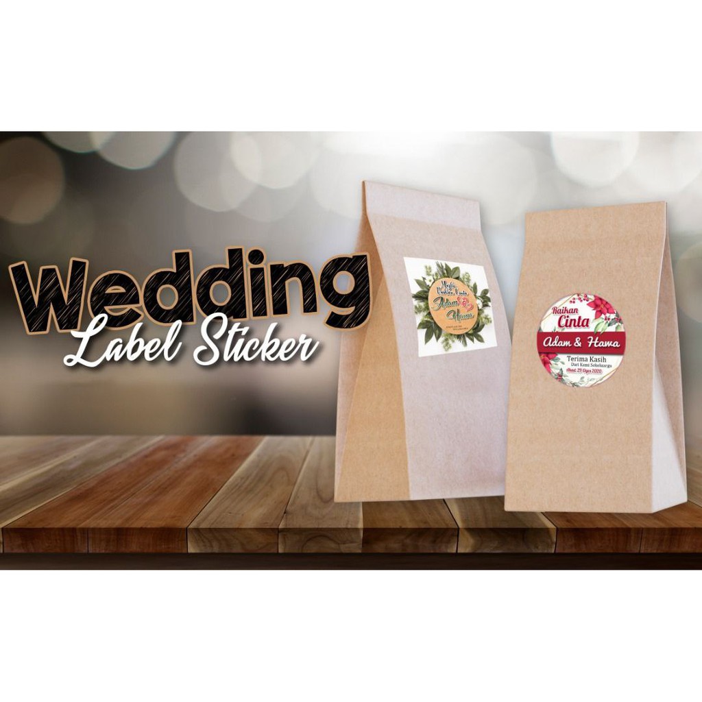 Wedding Label Sticker (Pelbagai design dan saiz) | Shopee Philippines