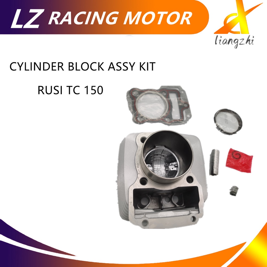 MOTORCYCLE PARTS CYLINDER BLOCK ASSY KIT OEM QUALITY FOR RUSITC-150 ...