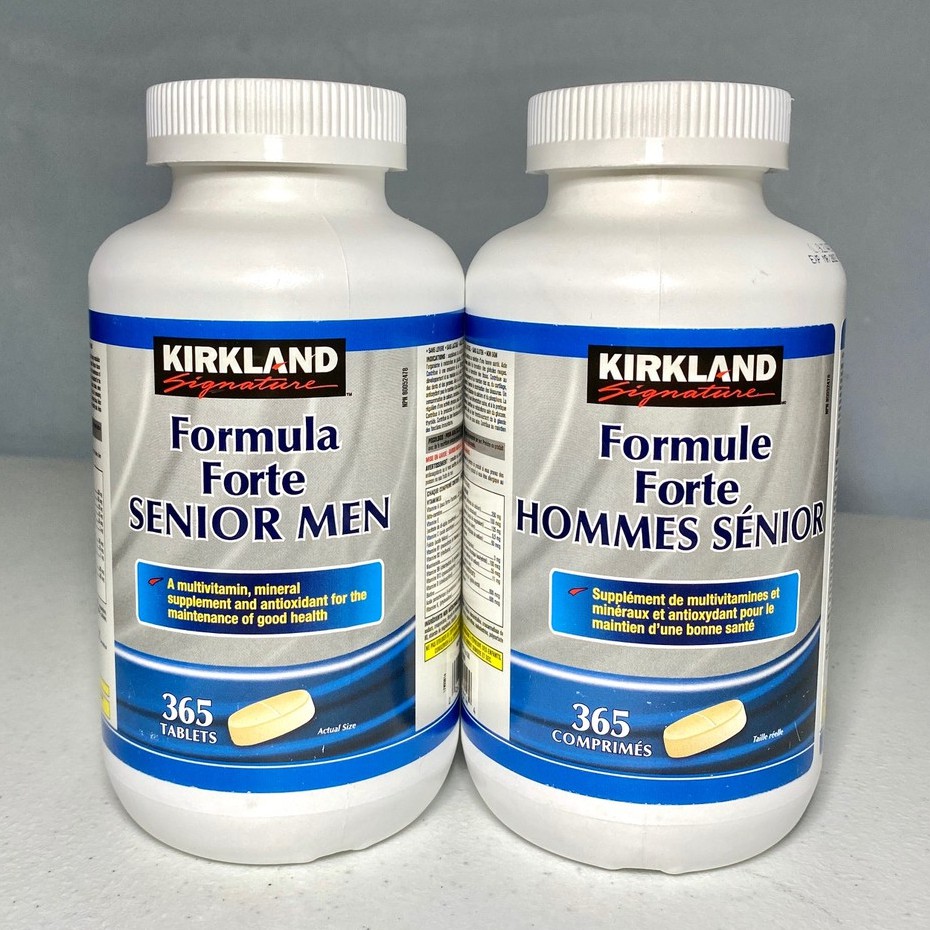 Kirkland Signature Formula Forte Senior Men, 365 Tabs Multivitamins ...